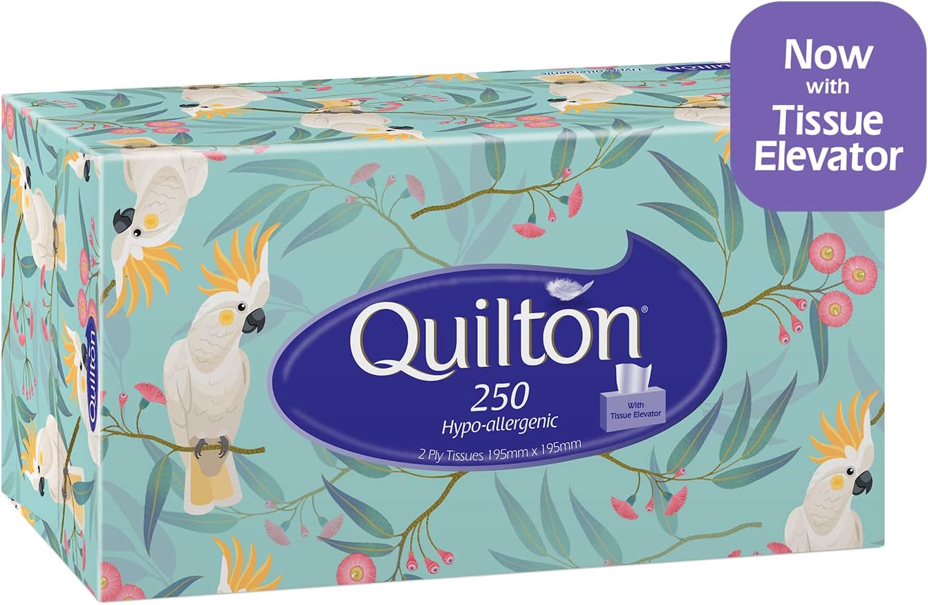 Quilton 2-Ply Hypo-Allergenic Facial Tissue 250 tissues EACH – Variety ...