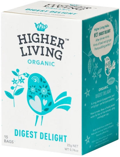 Higher Living Organic Digest Delight 15 Tea Bags – Variety World